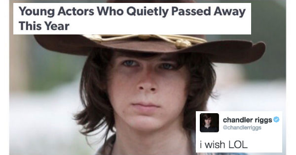 8 Funny Tweets From Chandler Riggs That'll Make You Want to Root for ...