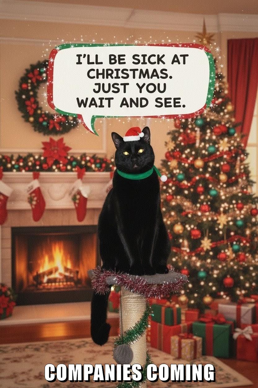 Sick at Christmas - Lolcats - lol | cat memes | funny cats | funny cat ...