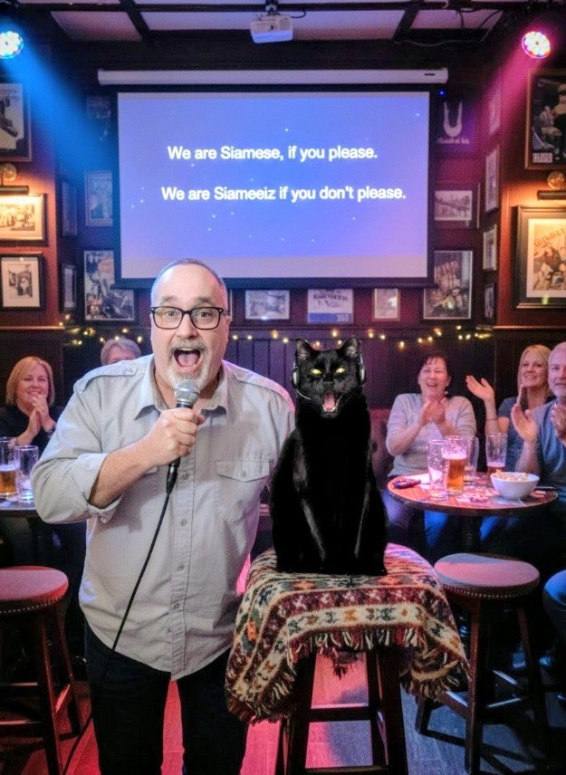 Karaoke Pub Night - Lolcats - lol | cat memes | funny cats | funny cat ...