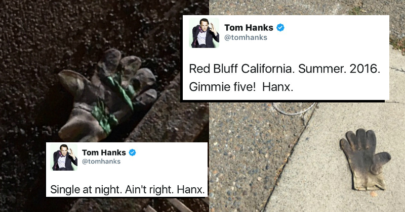 When Tom Hanks Finds a Lost Glove He Tweets About it and We Aren't ...
