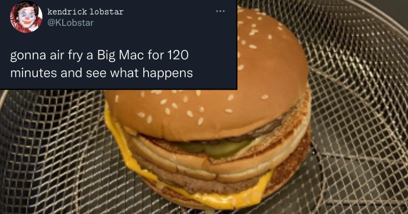 Twitter Thread: Dude Airfries A Big Mac For Science - FAIL Blog - Funny ...