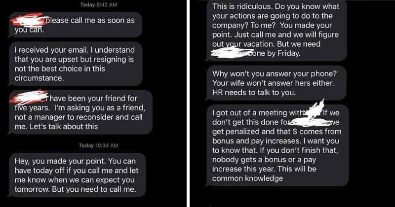 Pushy Manager Flame Broiled For Begging Former Employee To Return ...