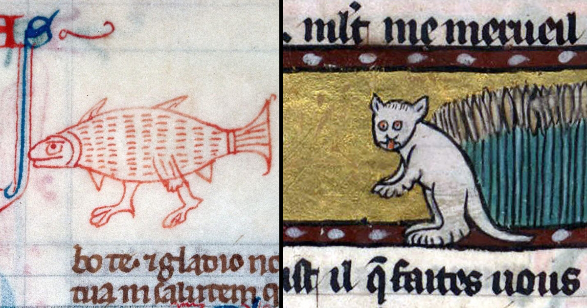 A Bunch Of Implausible Yet Adorable Medieval Animal Illustrations ...