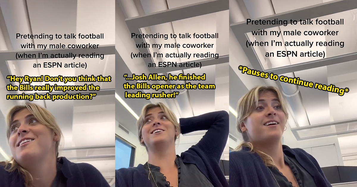 Woman Surprises Her Male Coworkers With Her NFL Knowledge, Is Just ...
