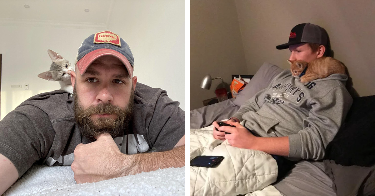 Large Men Being Totally Smitten With Itty Bitty Kittens - I Can Has ...