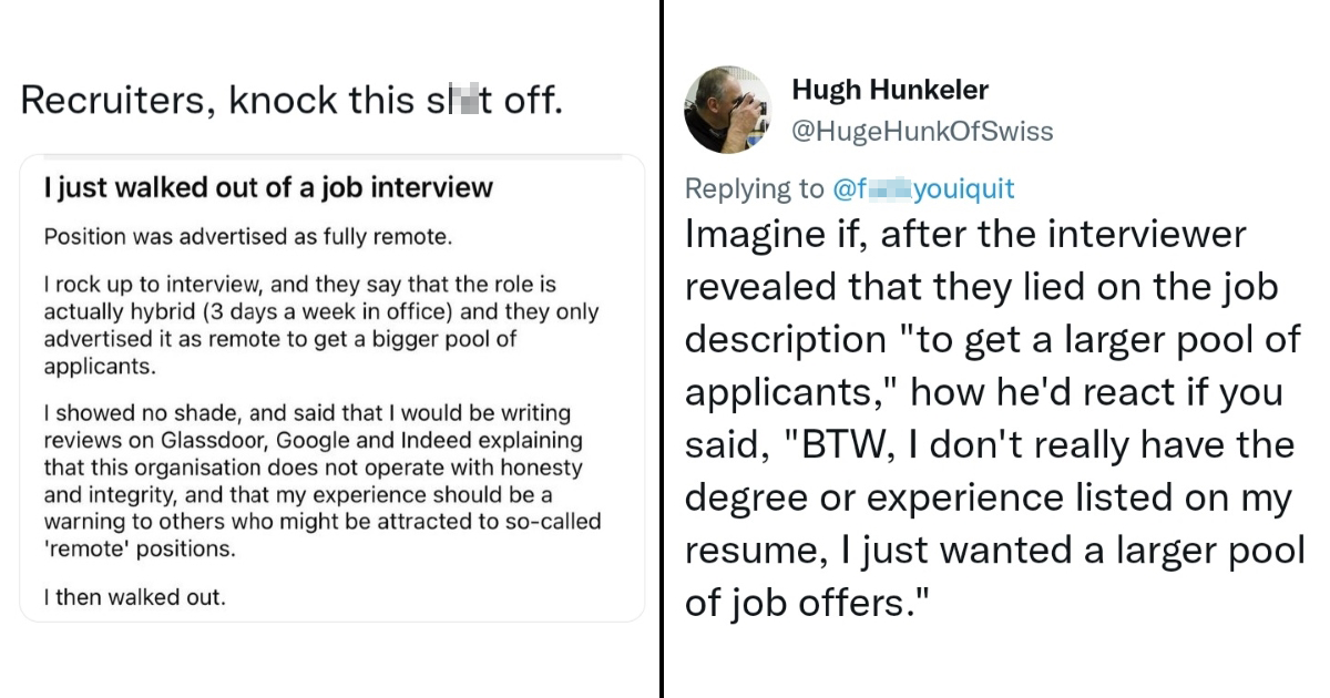 Job Applicant Applies For Fully Remote Position, Walks Out Of Interview ...