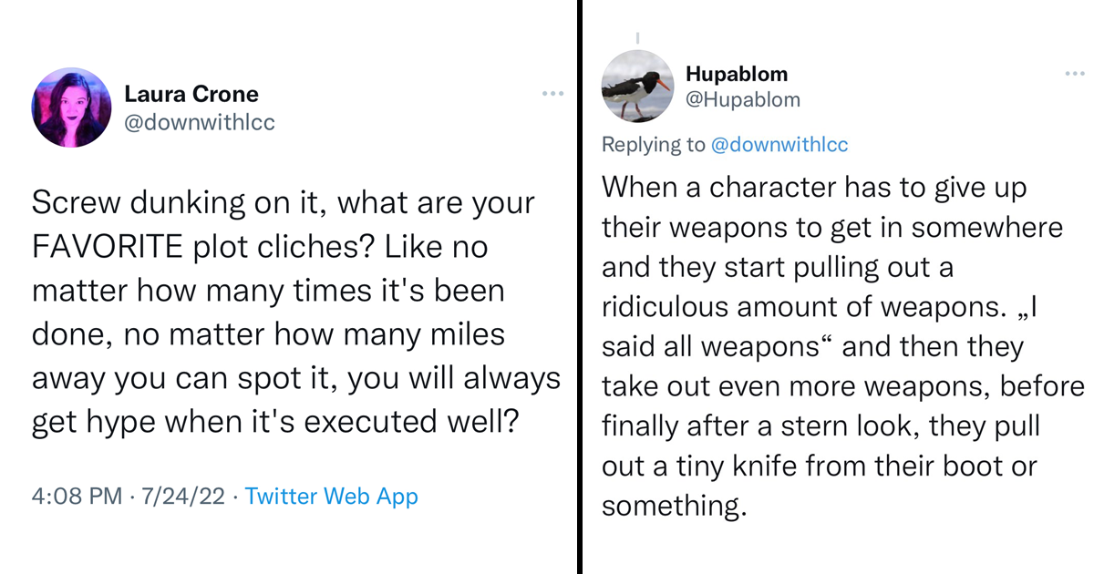 Film Twitter Discusses All the Plot Cliches They Actually Enjoy ...