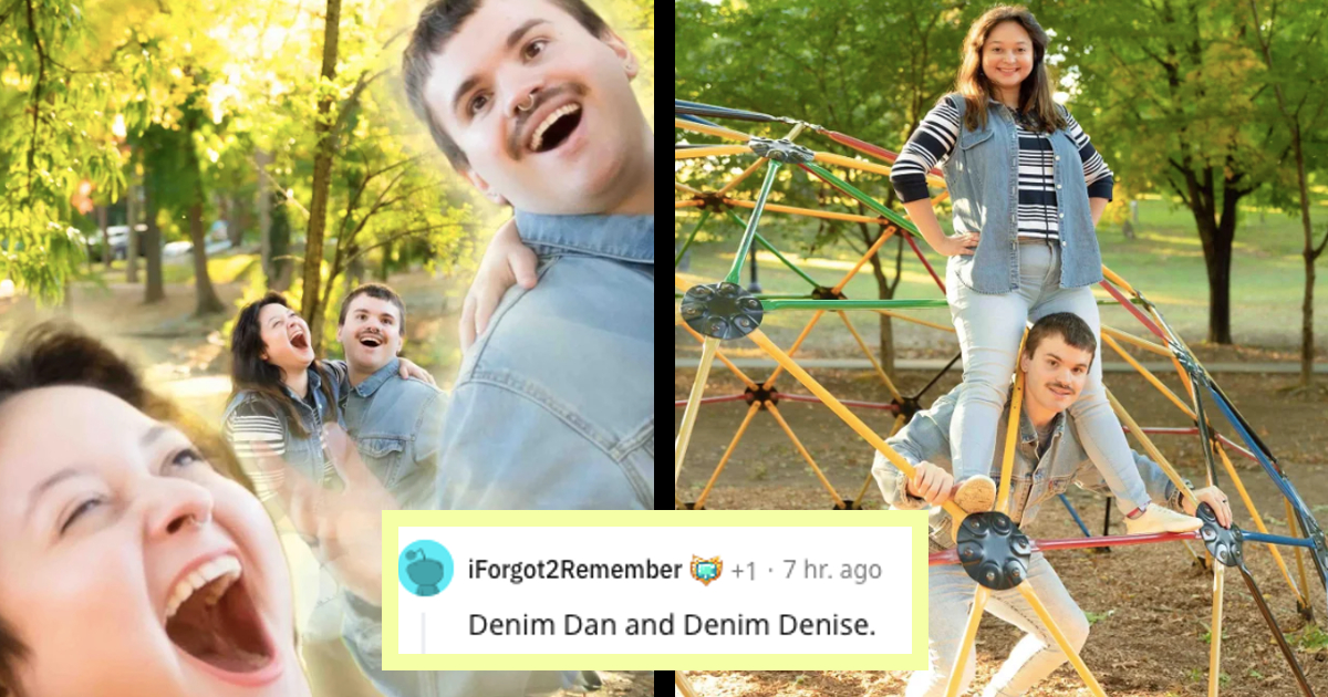 Awkward Couple Has an Intentionally Cringeworthy Engagement Photoshoot ...