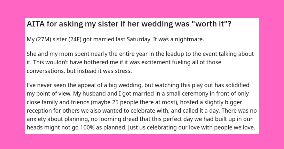 Overwhelmed Bride Cries Unhappy Tears On Her Wedding Day, Smug Sister ...