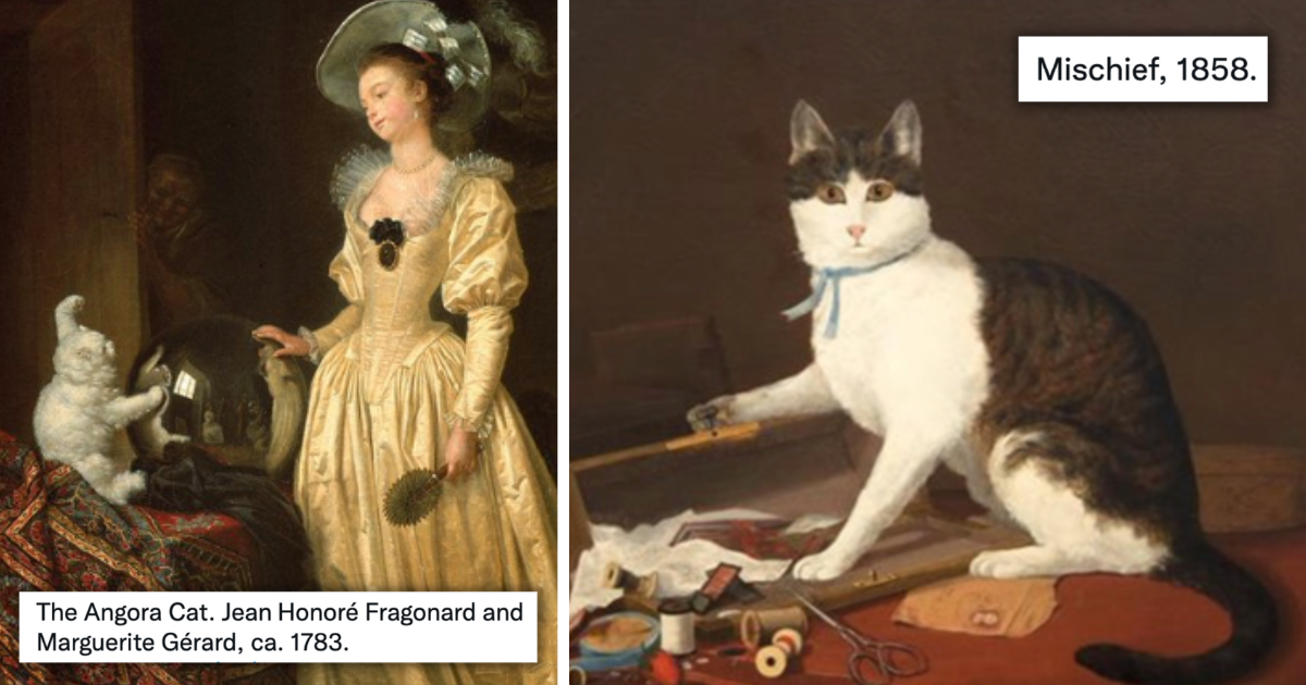 Thread Of Cats Destroying Human Things Illustrated Through Ancient Art ...