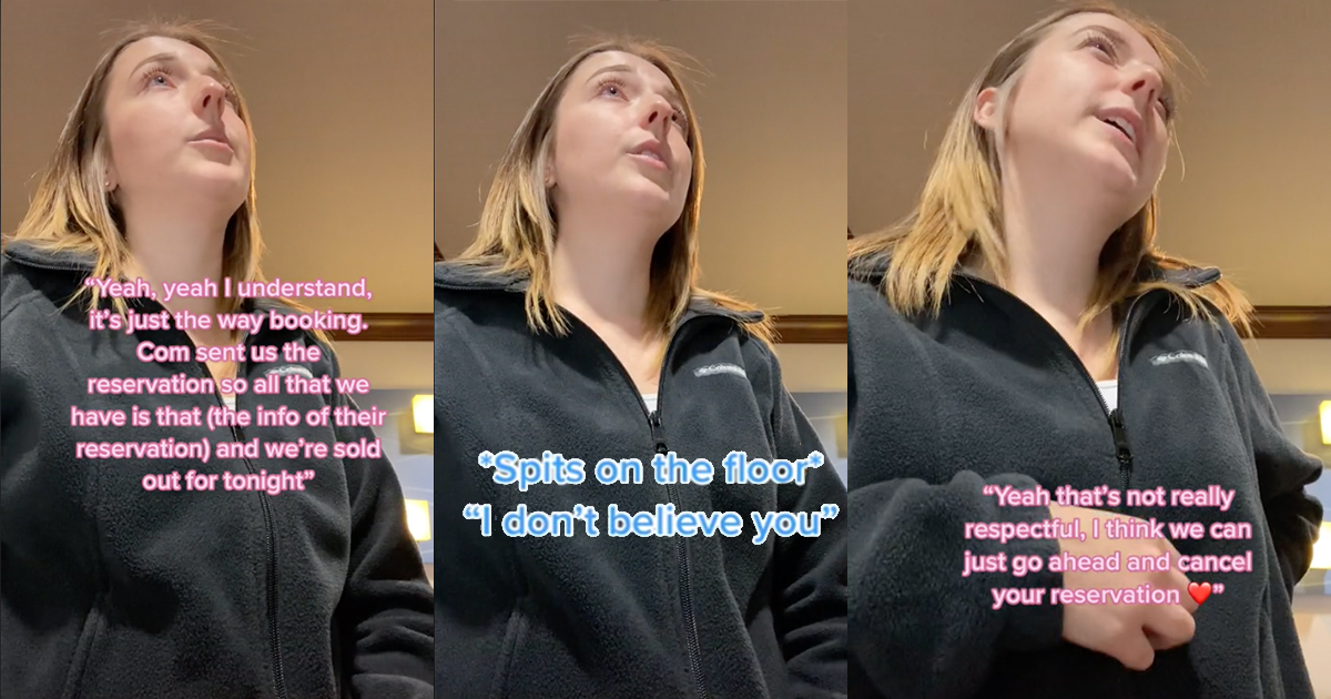 'Yeah, that's not really respectful': Hotel receptionist expertly ...