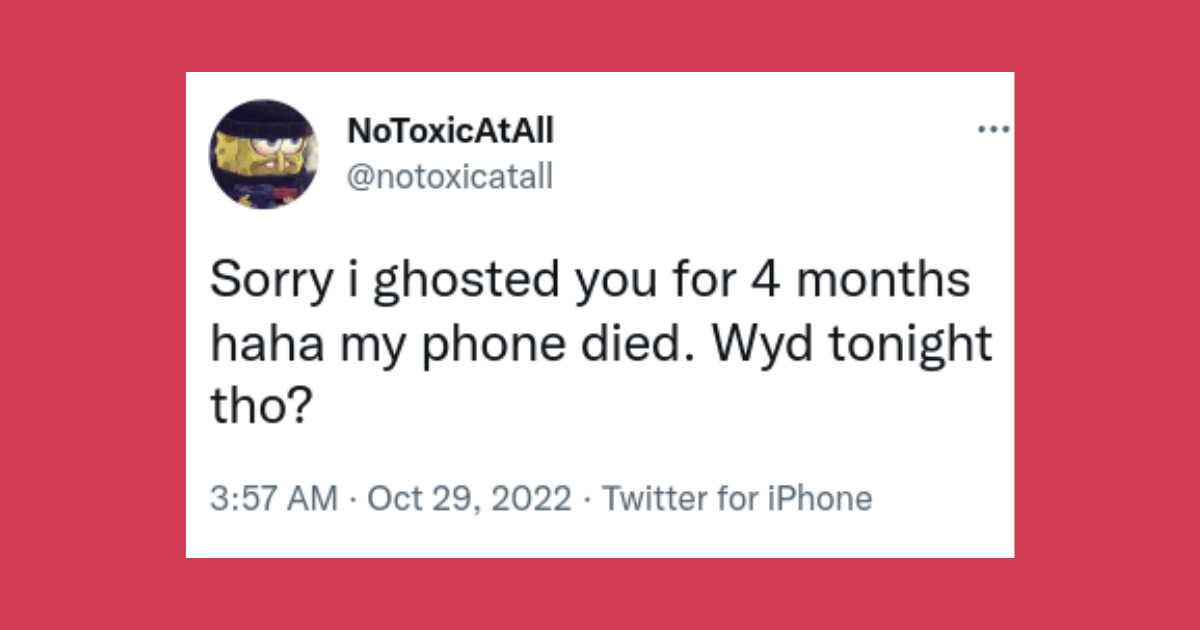A Fun Collection Of Ghosting Tweets To Honor Spooky Season - CheezCake ...