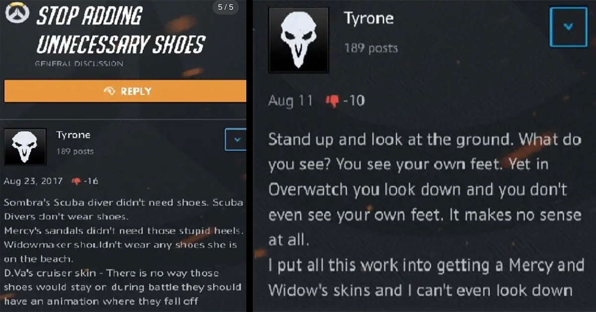 Feet-Obsessed Gamer Posts Series of Comically Specific Complaints on ...