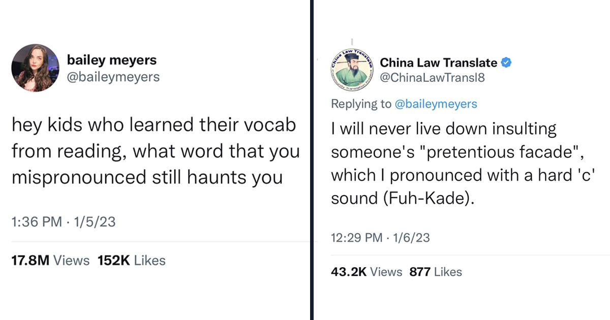 People Share Their Most Embarrassing Pronunciation Fails - Memebase ...