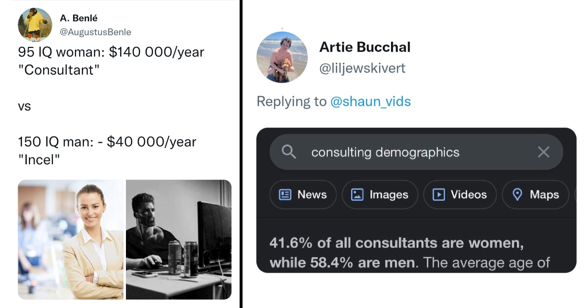 Weird Dude Gets Roasted For Nonsensical Post About Gendered Careers Memebase Funny Memes 