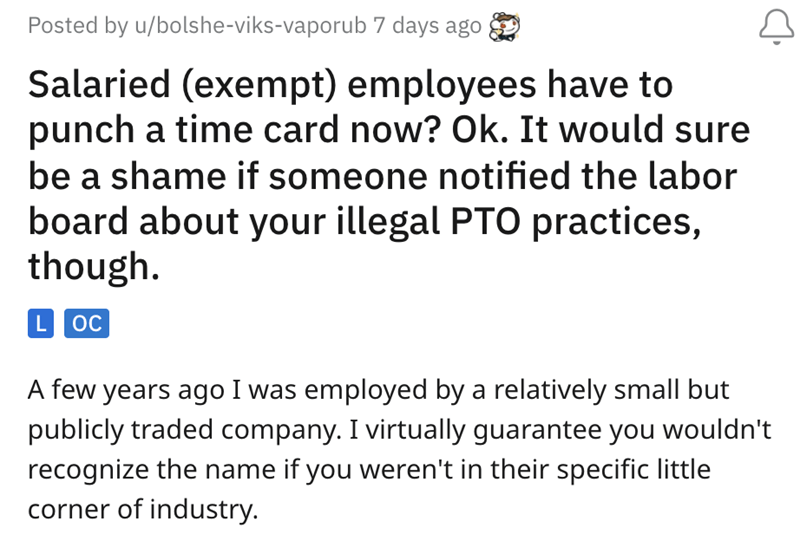 HR Makes Salaried Employees Fill Out Time Cards, Costs Them Big - FAIL ...