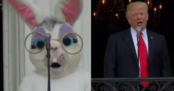 President Trump's Appearance With Easter Bunny's Getting Hilariously ...
