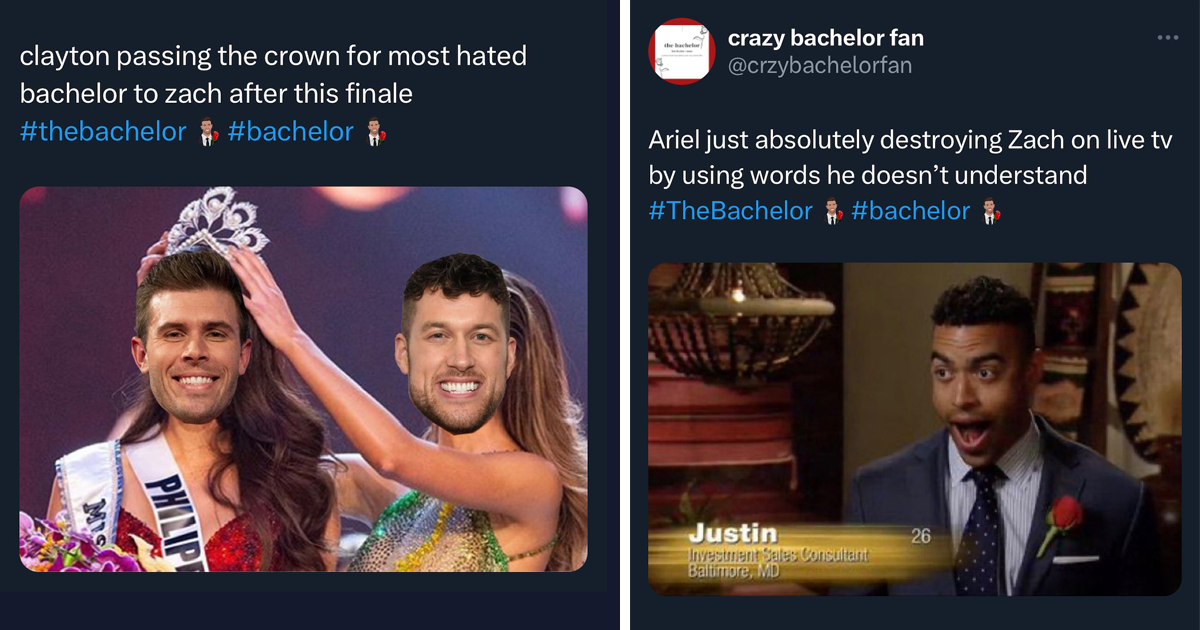20+ Twitter Reactions to Monday Night's Painful 'Bachelor' Finale ...