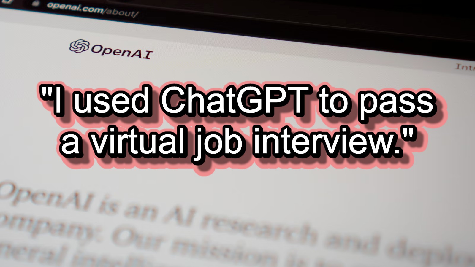 'Should I accept the job?': Job seeker uses ChatGPT to ace virtual job ...