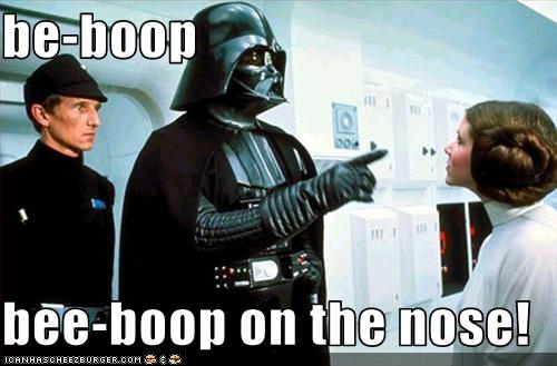 be-boop bee-boop on the nose! - Cheezburger - Funny Memes | Funny Pictures