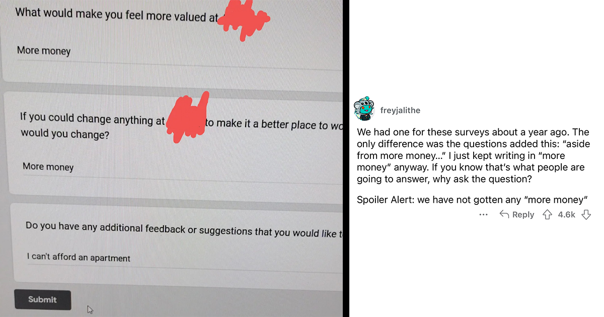 Employee’s Blunt Answers to HR Survey Hits Home for Many Workers ...