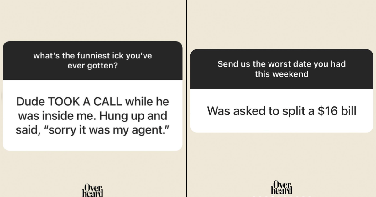 'I got the ick': 20 Juicy and Cringeworthy Dating Confessions Overheard on the Internet ...