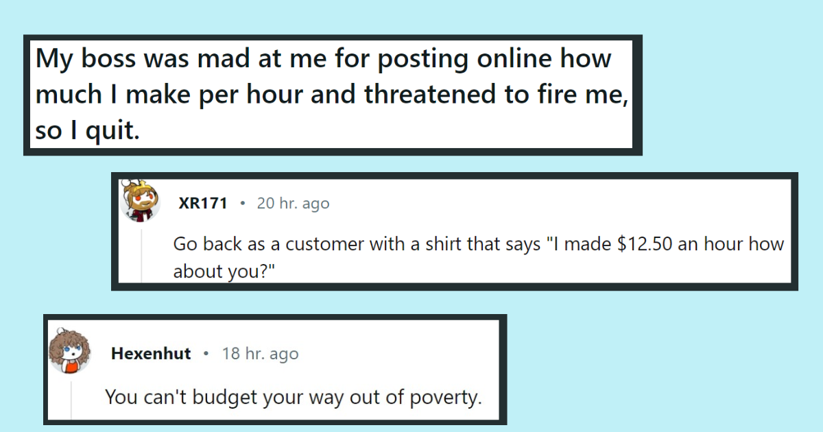 Boss Threatens to Fire Employee for Posting Hourly Wage, Employee ...
