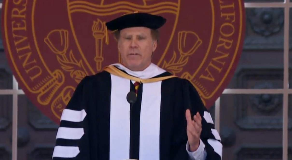 Will Ferrell Belts Out "I Will Always Love You" At USC Graduation and ...