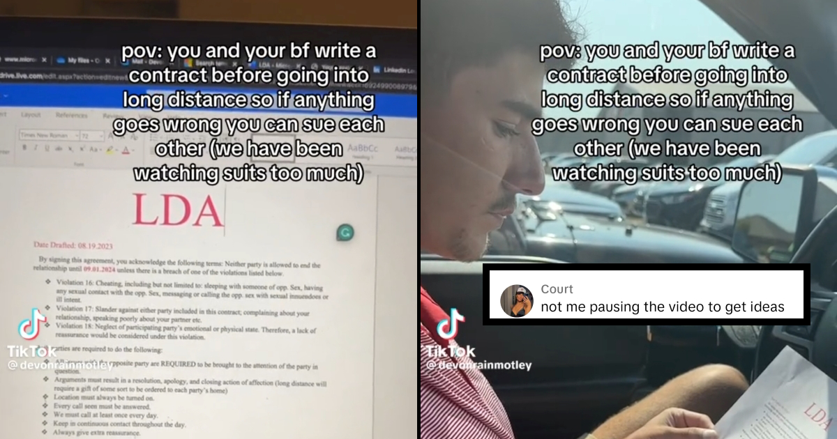 Rigorous Couple Inspire TikTok by Signing Long Distance Relationship ...