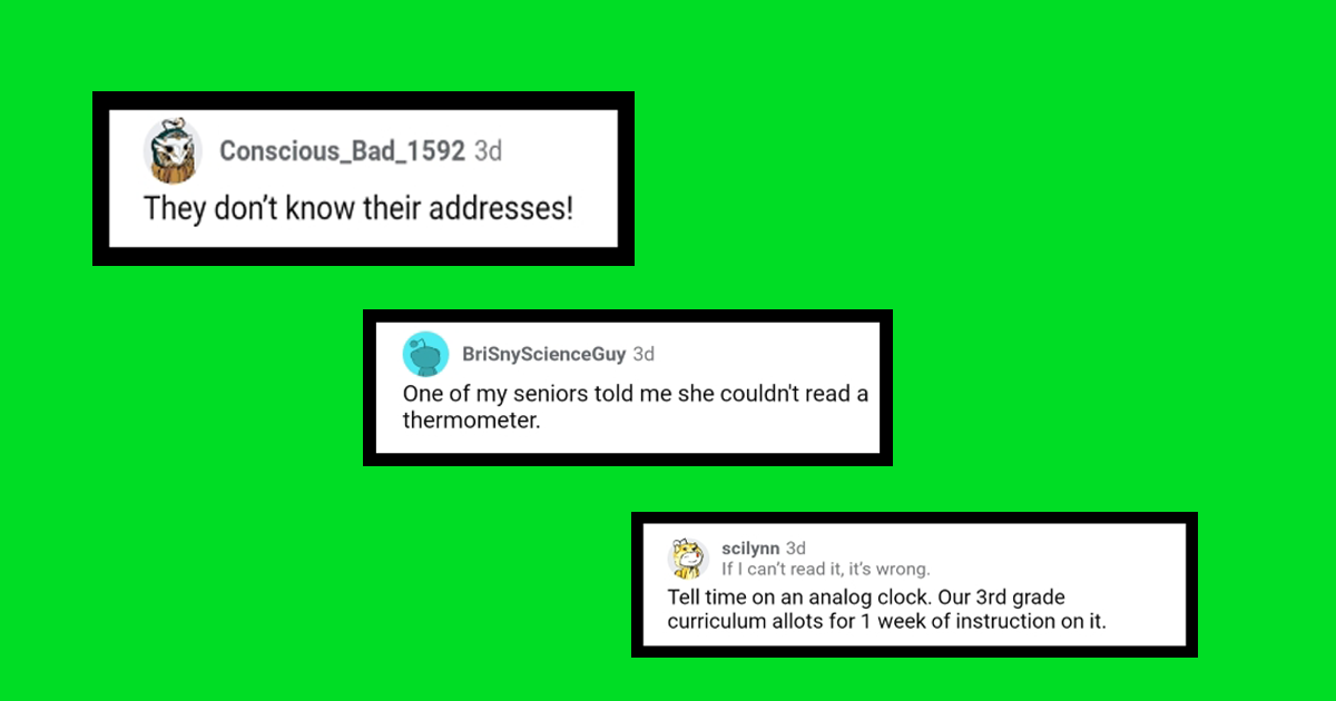 Teachers Complain About All the Basic Knowledge That Pupils No Longer ...