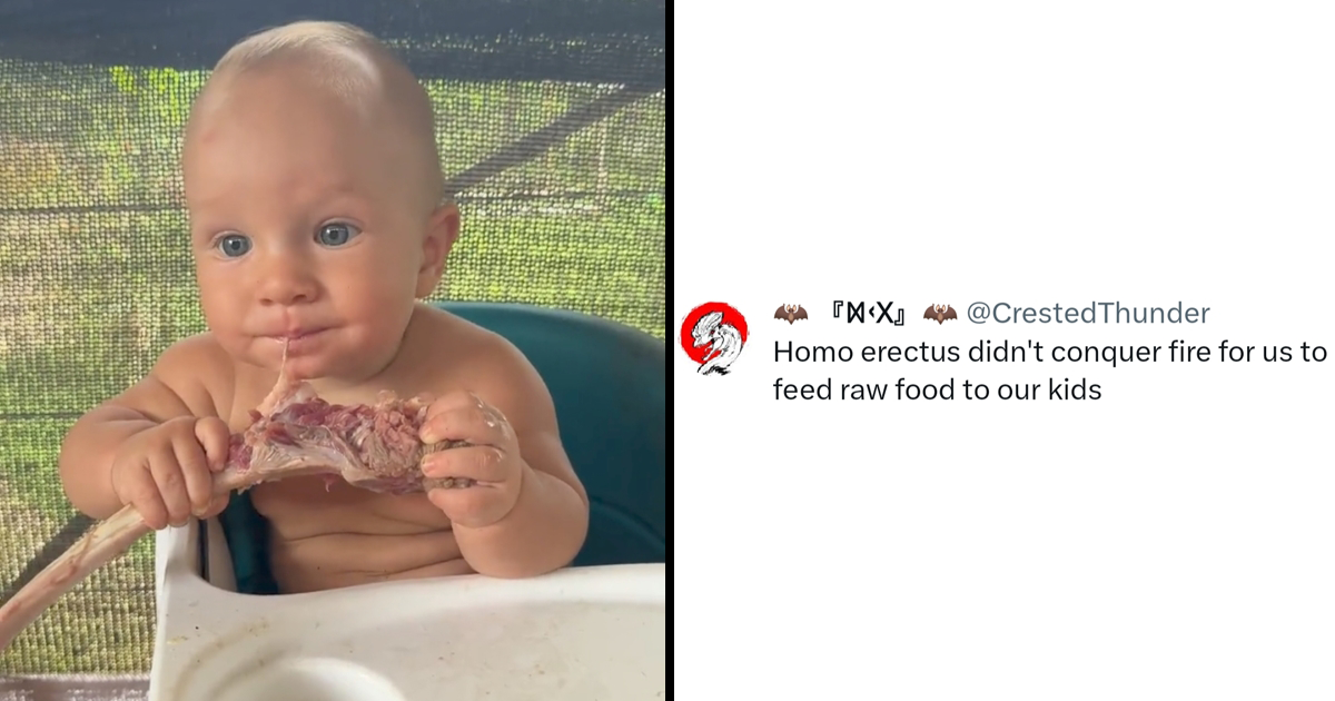 Meat Eating Mom Splits Opinion by Feeding Baby Barely Cooked Steak ...