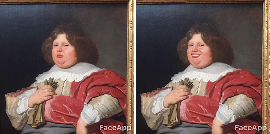 Artists Adds A Smile To Old Classical Portraits In The Museum Using ...