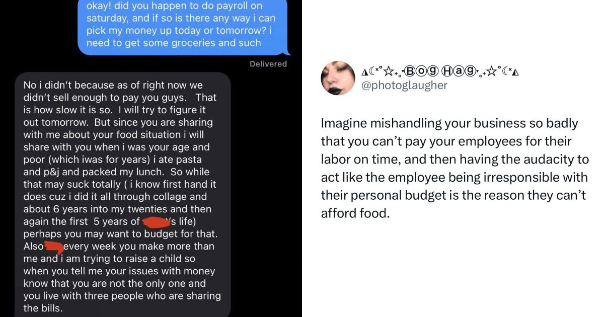 'We didn't sell enough to pay you guys': Incompetent boss blames late ...