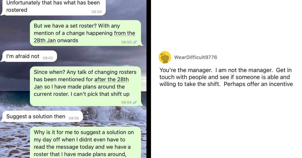 'Suggest a solution': Manager forces employee to manage herself after ...