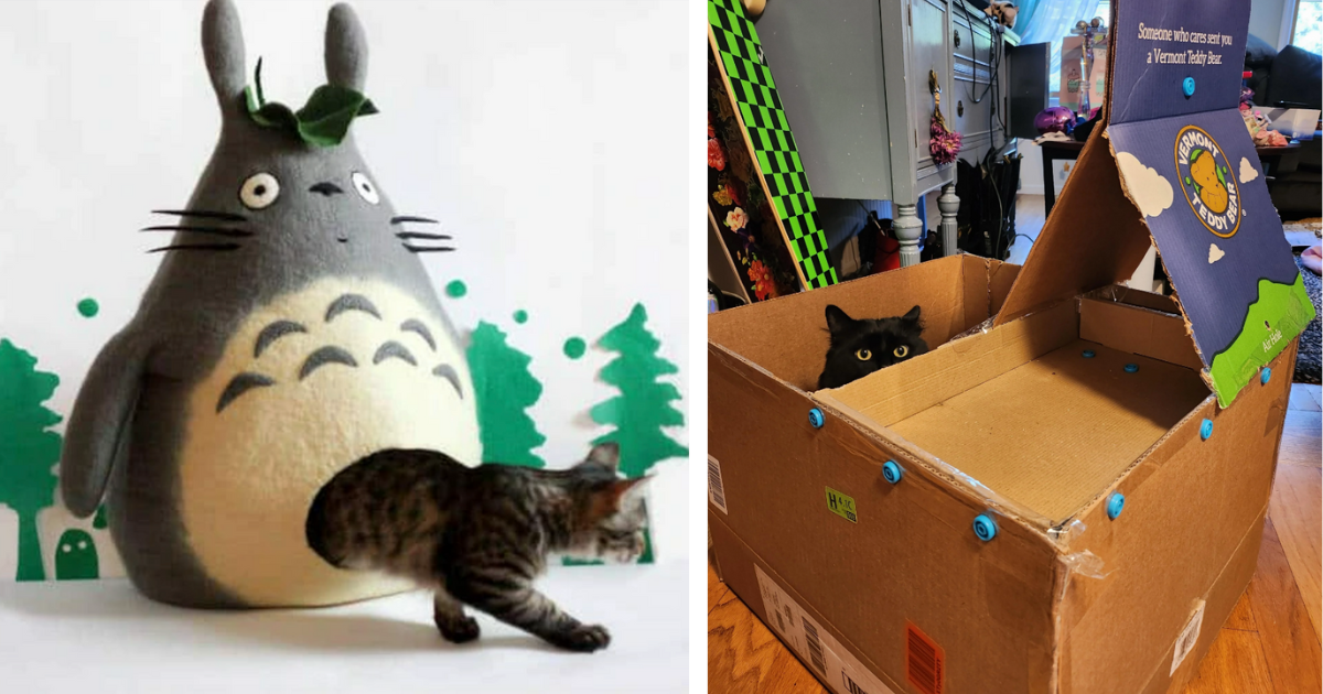 A Cozy Collection Of 30 Homemade Cat Houses That Rival Even The Most ...