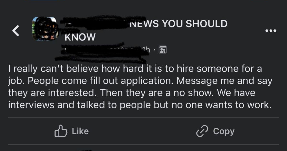 'No one wants to work': Boomer small businessowner complains that they ...