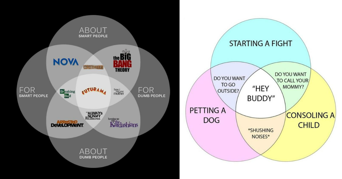 Intersection of Humor: 31 Funny and Witty Venn Diagrams - Geek Universe ...