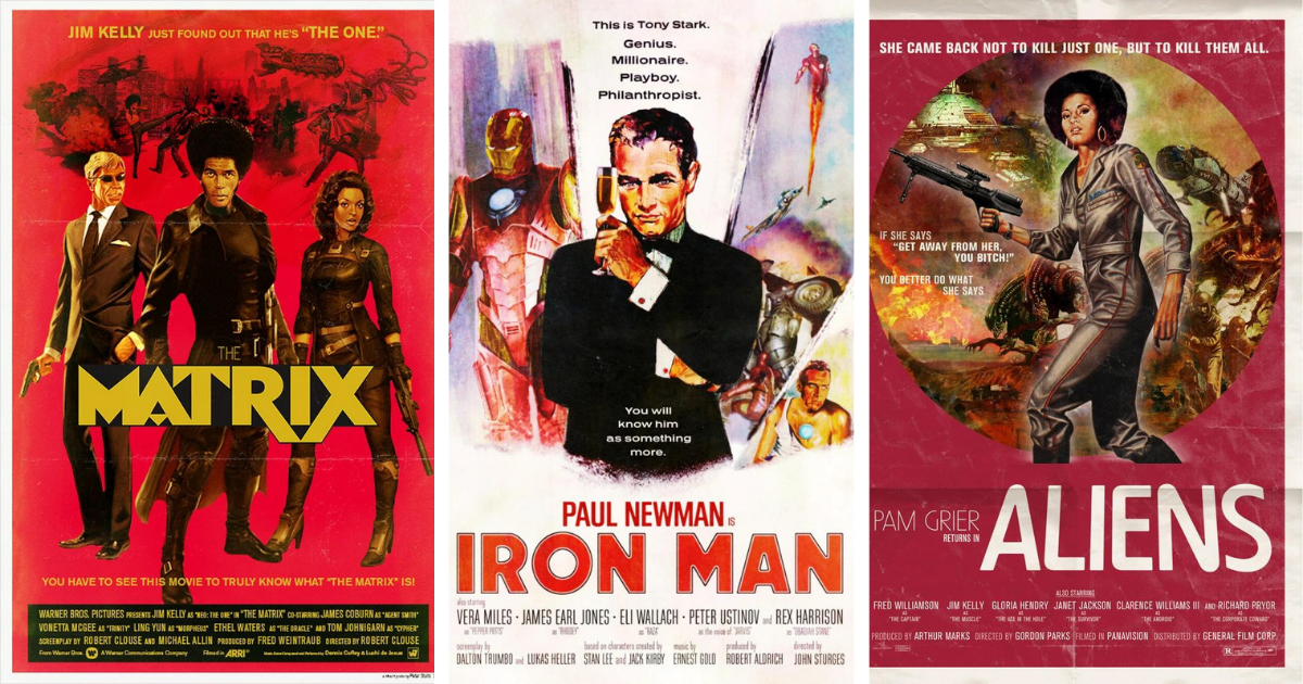 Modern Films Reimagined with a Vintage Twist - Geek Universe - Geek ...