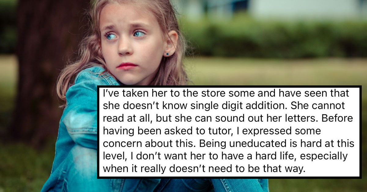 Homeschool mom asks niece to teach illiterate 9-year-old daughter who ...