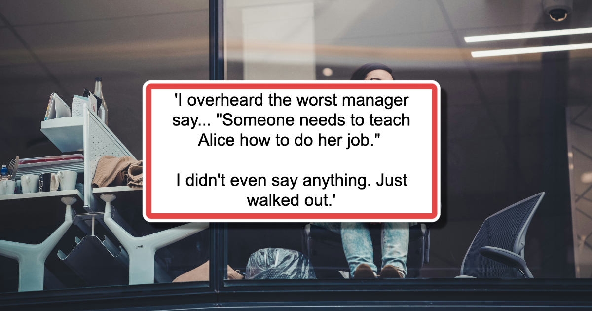 'I stood up, said I refuse to be talked to like that, and left': 20 ...