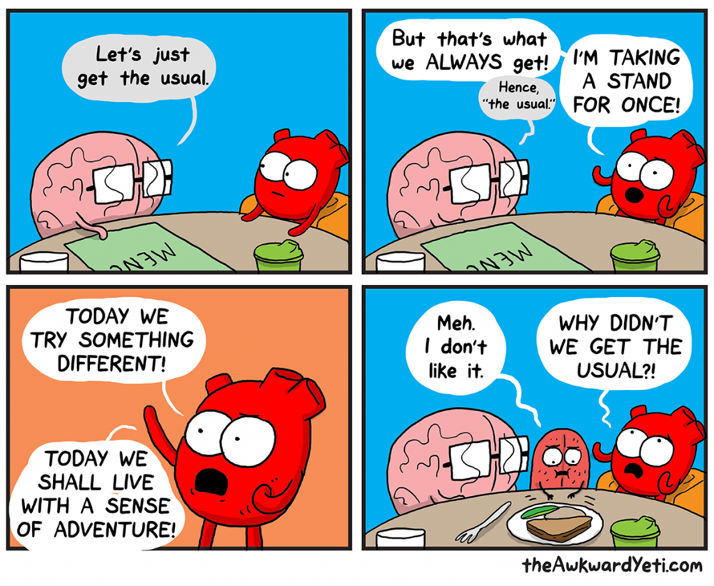 Funny Comics About The Endless Battle Between Our Heart And Our Brain ...