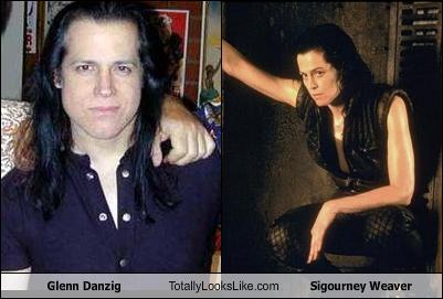 Glenn Danzig Totally Looks Like Sigourney Weaver - Cheezburger - Funny Memes | Funny Pictures