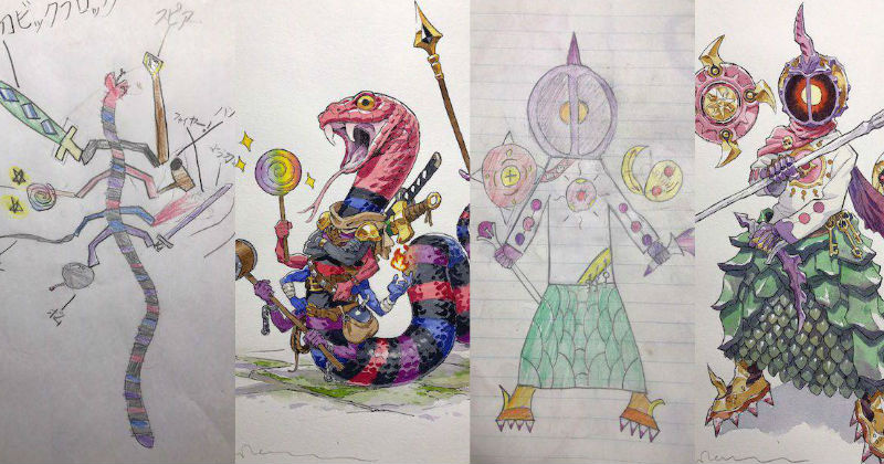 Dad Redraws His Son's Drawings Into 30 Awesome Pieces of Anime - FAIL ...