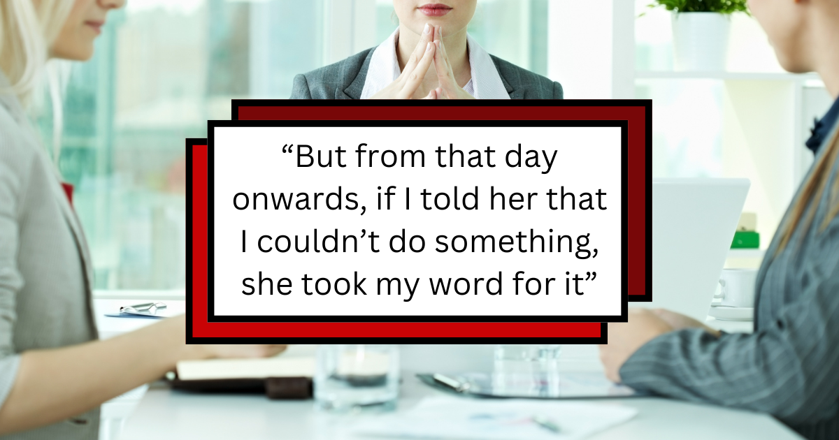 ‘But since you insisted’: Long-standing employee has an ‘I told you so ...