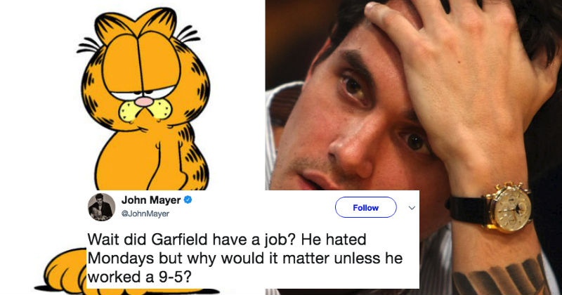 Confused John Mayer Asks Internet Why Garfield Hated Mondays So Much ...