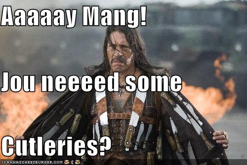 Pop Culture - machete - funny celebrity pictures - Cheezburger