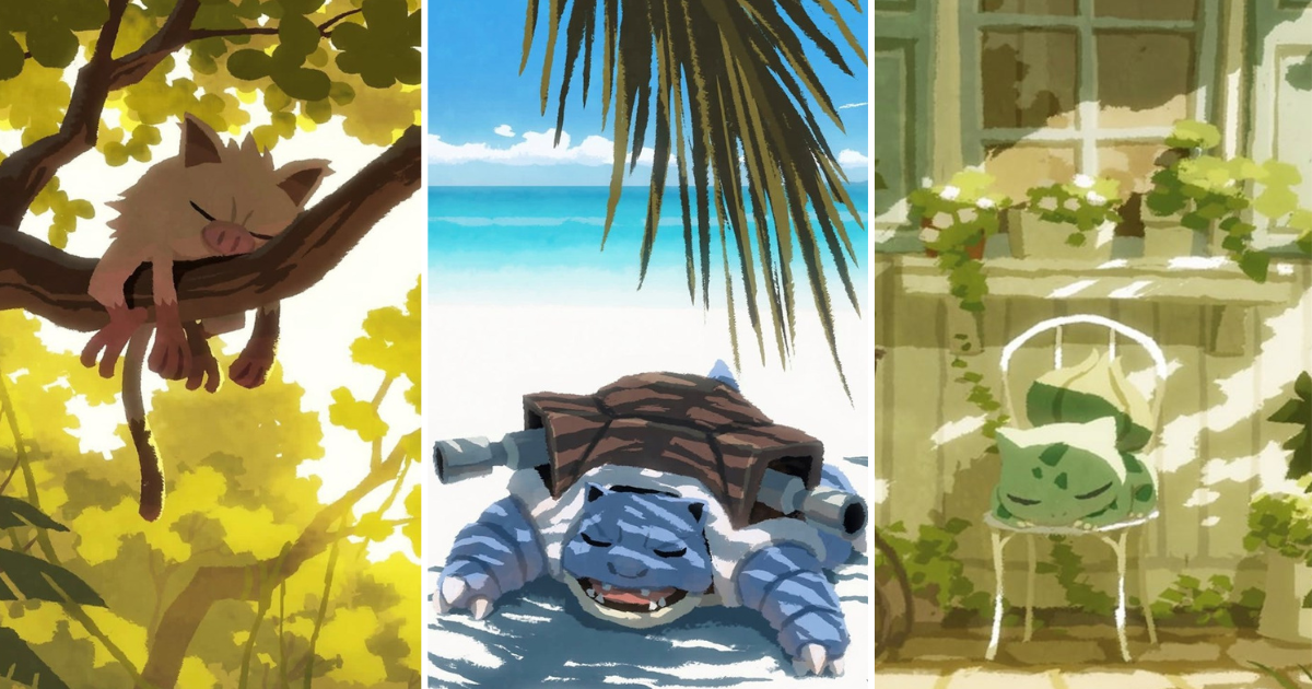 Japanese Illustrator Draws Precious Pokémon Napping and Dozing Off in ...