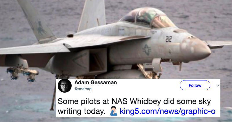 Devious Military Planes Troll The Skies With Obscene Air Trail - FAIL ...