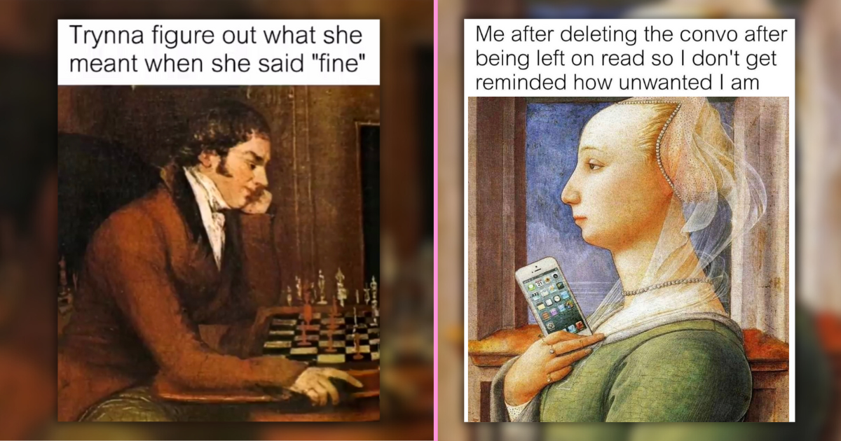25 Classical Art Memes That Showcase the Throes of Modern Love Through ...