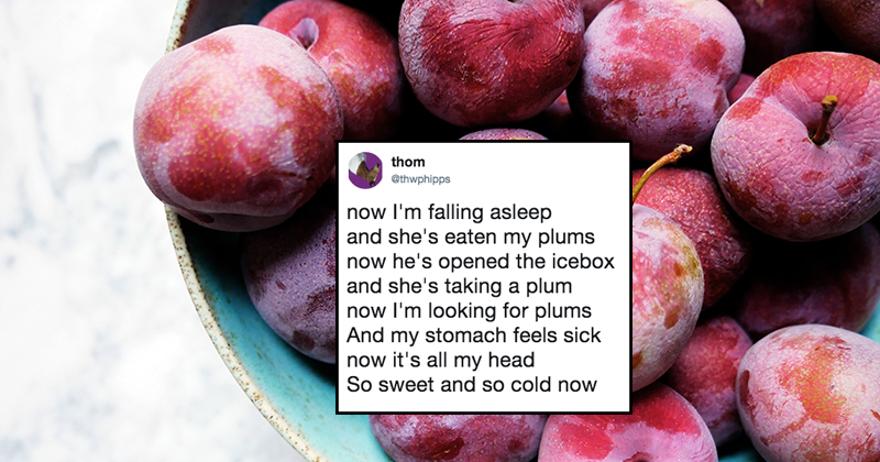 William Carlos Williams' Plums Poem Is Our New Favorite Twitter Meme ...